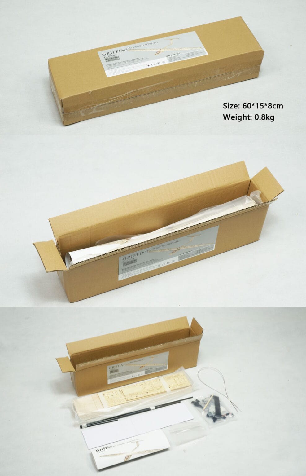 Dancing Wing Glider Griffin EP 1500mm & 8Inch Folded Prop Best-selling ...